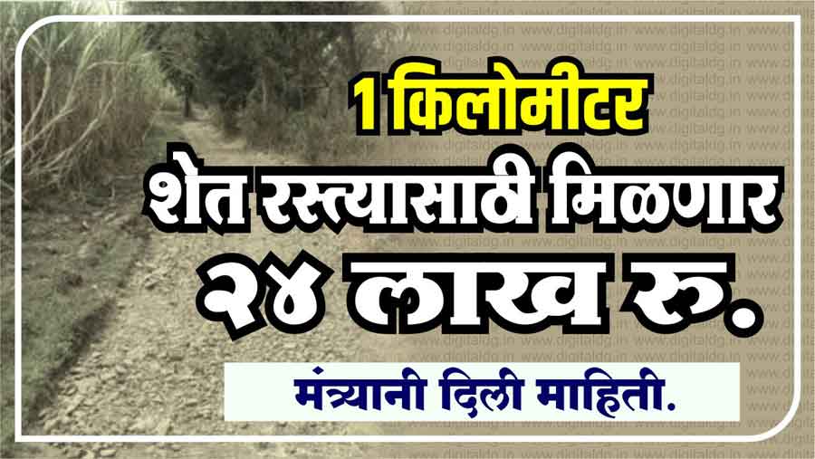 शेत रस्त्यासाठी 24 लाख रुपये मिळणार मंत्र्याची माहिती - Digital DG